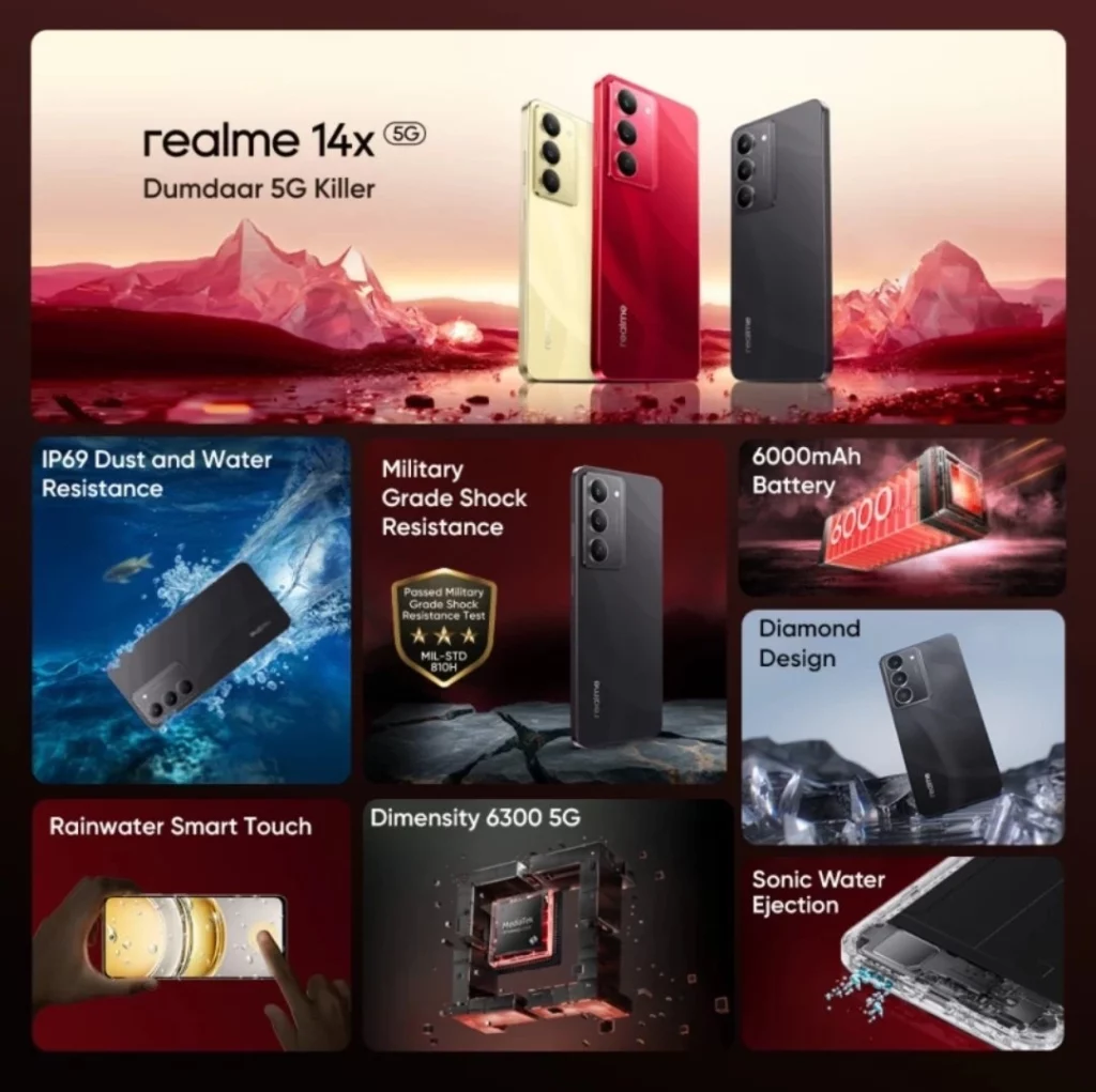 Realme 14x 5G launching soon: Release date, design, and IP rating ...